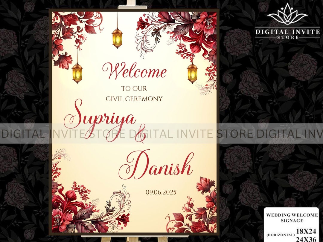 Modern Unplugged Ceremony Sign Template, Modern Civil Ceremony Sign ...