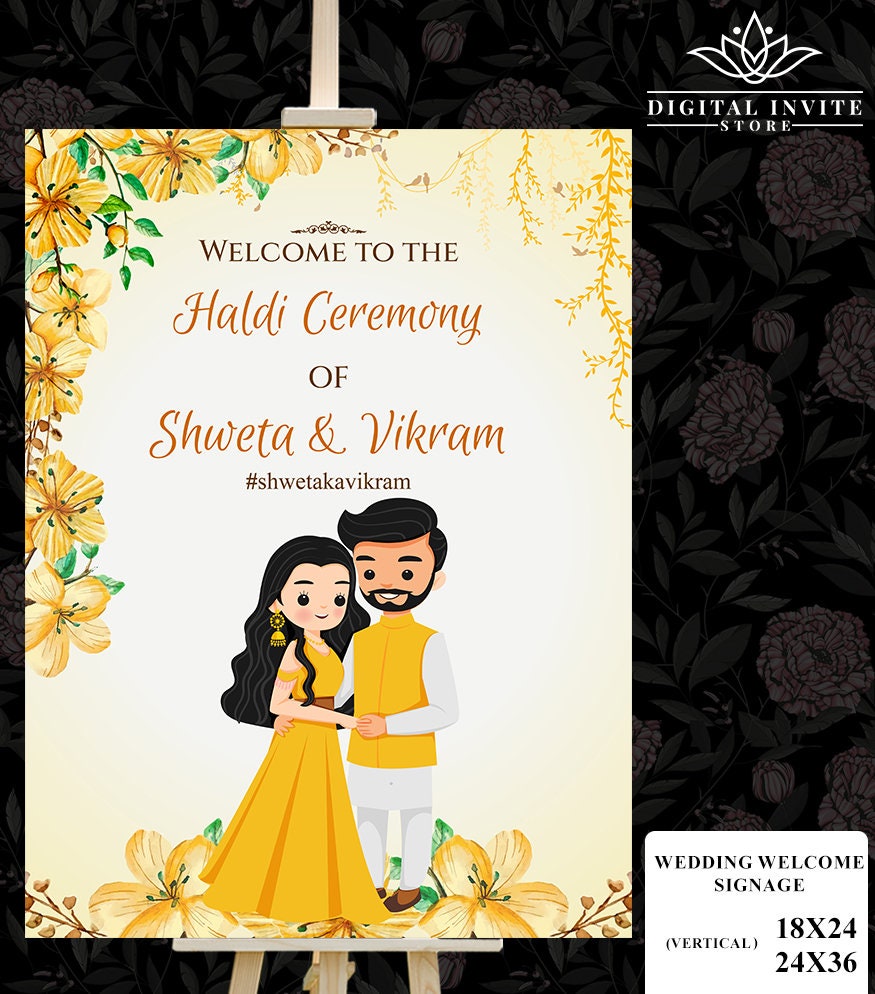 Haldi Signages as Haldi Welcome Signs Haldi Ceremony Signs & - Etsy