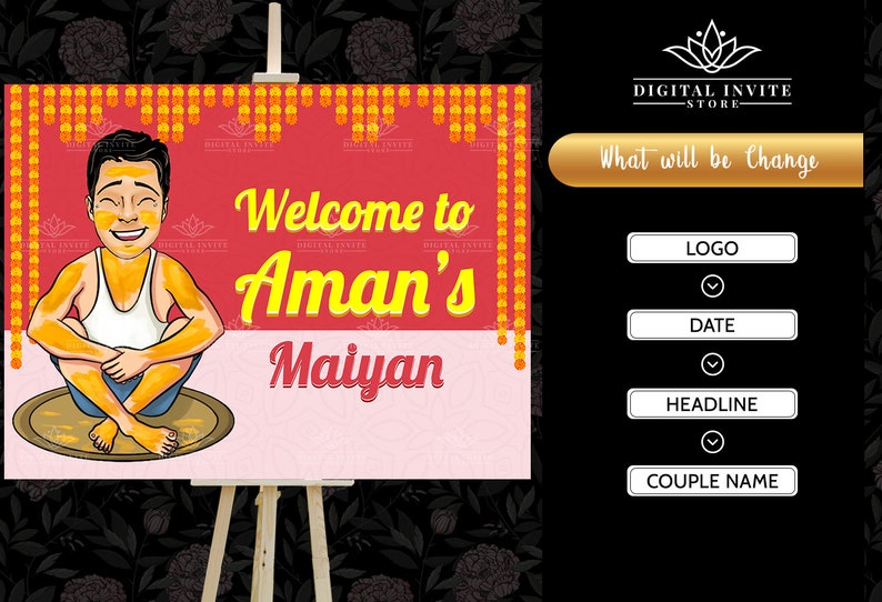 Groom Mayian Party Welcome Signs Maiyan Ceremony Welcome - Etsy