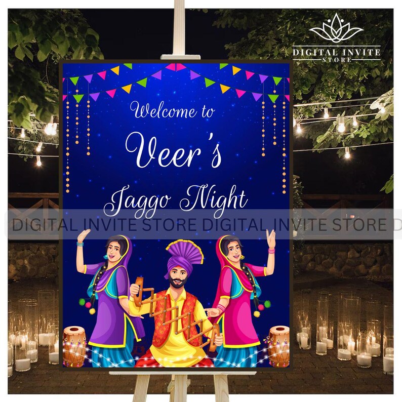 Jaggo Welcome Sign, Punjabi Wedding Decor Signage, Welcome to My Jaggo ...