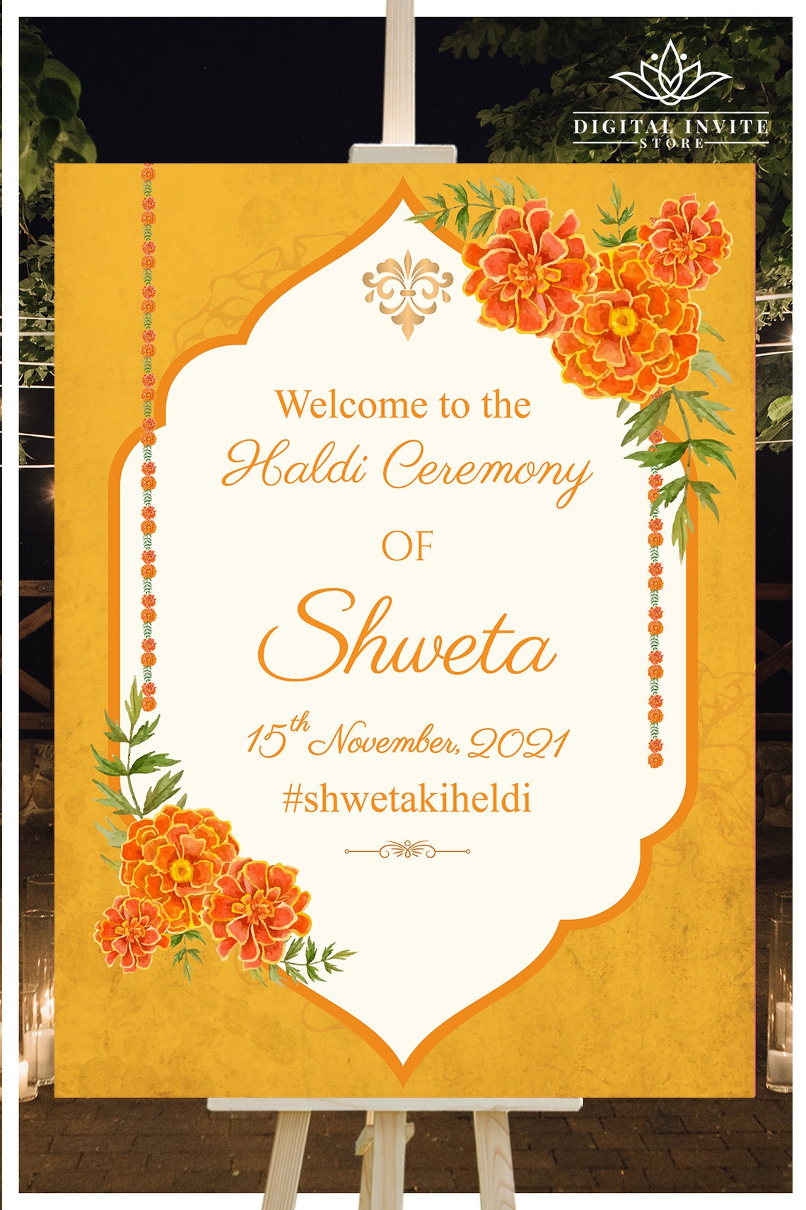 Haldi Signage Board Haldi Floral Welcome Signage Indian - Etsy