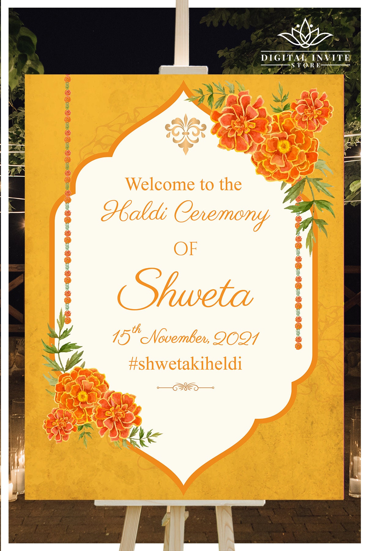 Haldi Signage Board Haldi Floral Welcome Signage Indian | Etsy