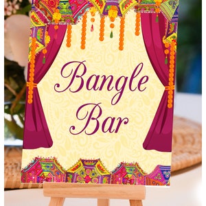 Bangle Station Signs, Bindi Station Sign Bangle Bar Sign Mehndi ...
