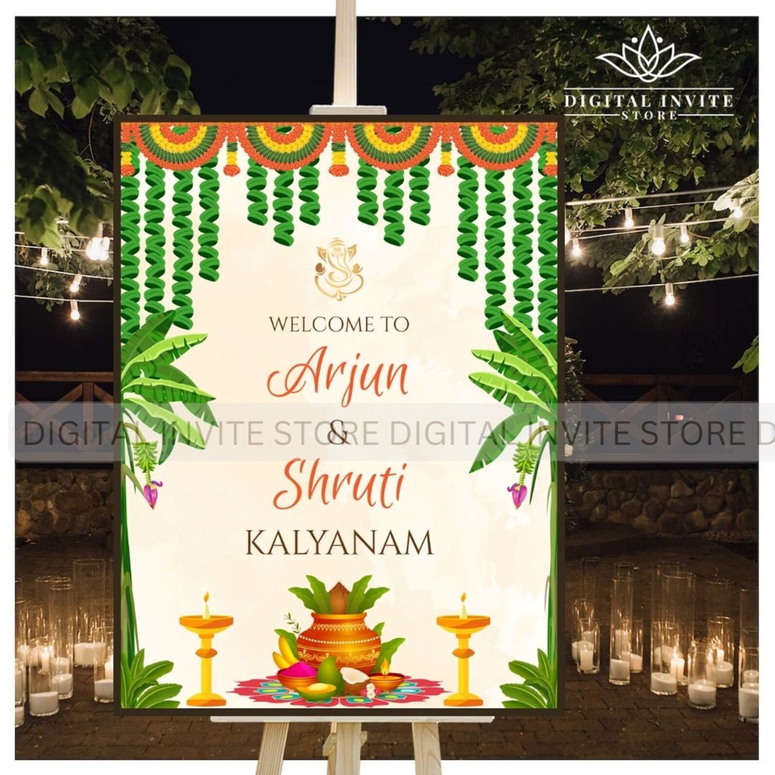 South Indian Wedding Signs as Welcome Tamil Wedding Signs, South Indian ...