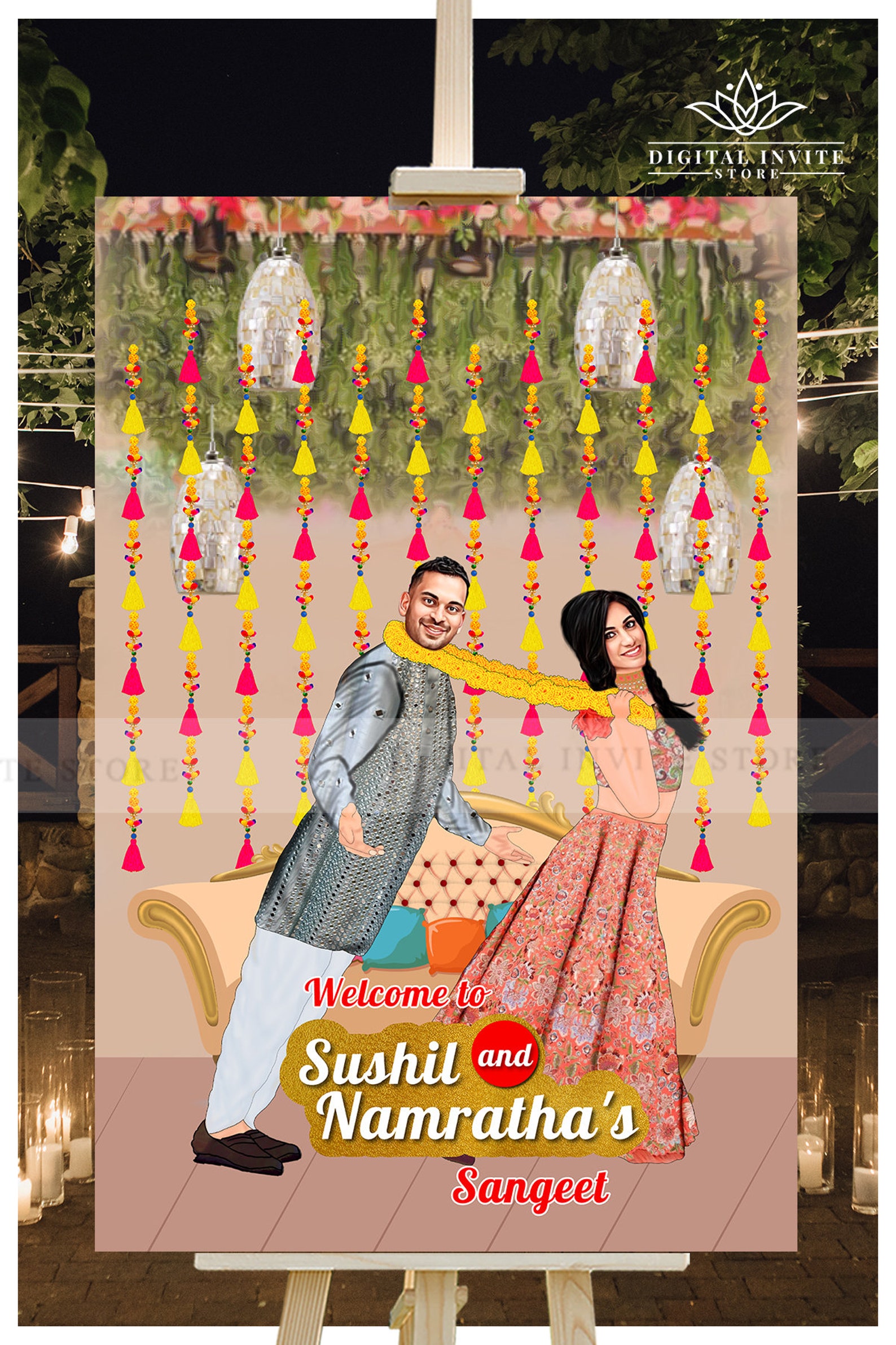 Tanu Weds Manu Portrait Indian Couple Cartoon Portrait - Etsy
