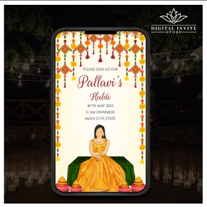 Haldi Party Invite Cards Digital Haldi Save the Date - Etsy