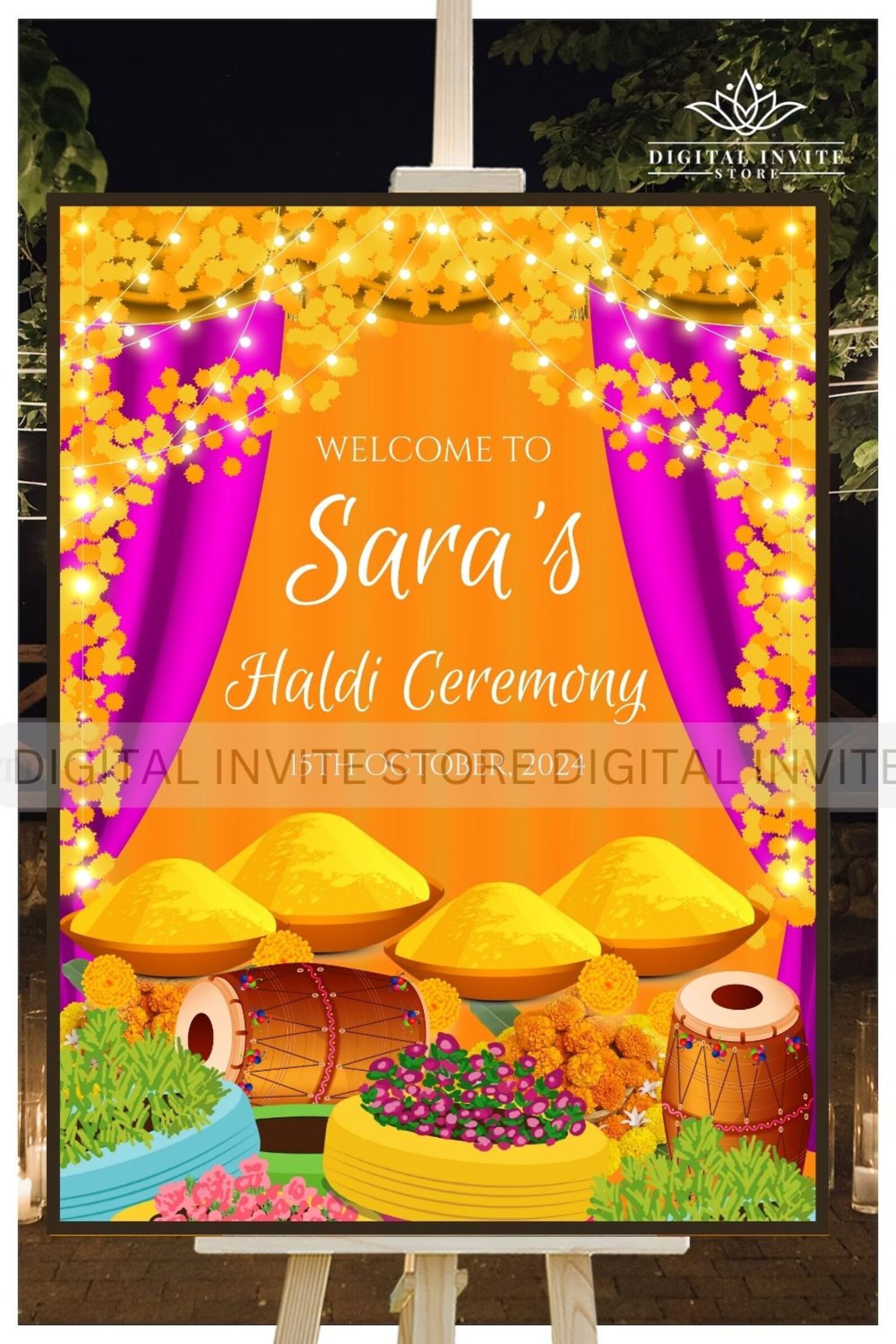 Haldi Welcome Signages, Haldi Ceremony Signs & Pithi Signages, Indian ...