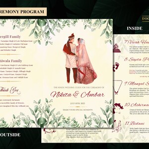 Indian Wedding Program Guide, Hindu Ceremony Program & Gujarati Wedding ...