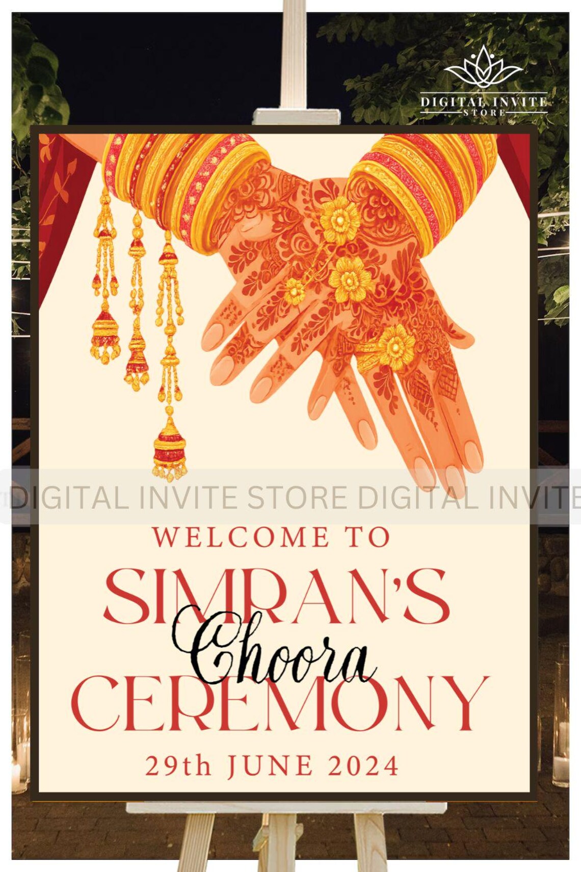 Punjabi Wedding Choora Signs & Choora Welcome Signs, Chooda Sign as ...
