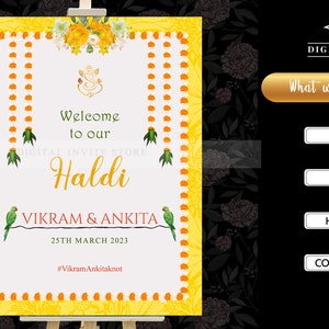 Haldi Signage Board, Haldi Welcome Signage, Indian Haldi Decor Entry ...