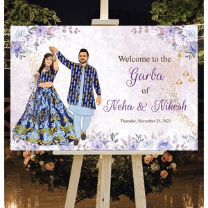 Garba Night Signages Sangeet Welcome Signs Welcome to Our - Etsy