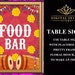 Buy Food Bar Signs, Wedding Food Stall Signs, Indian Wedding Decor ...