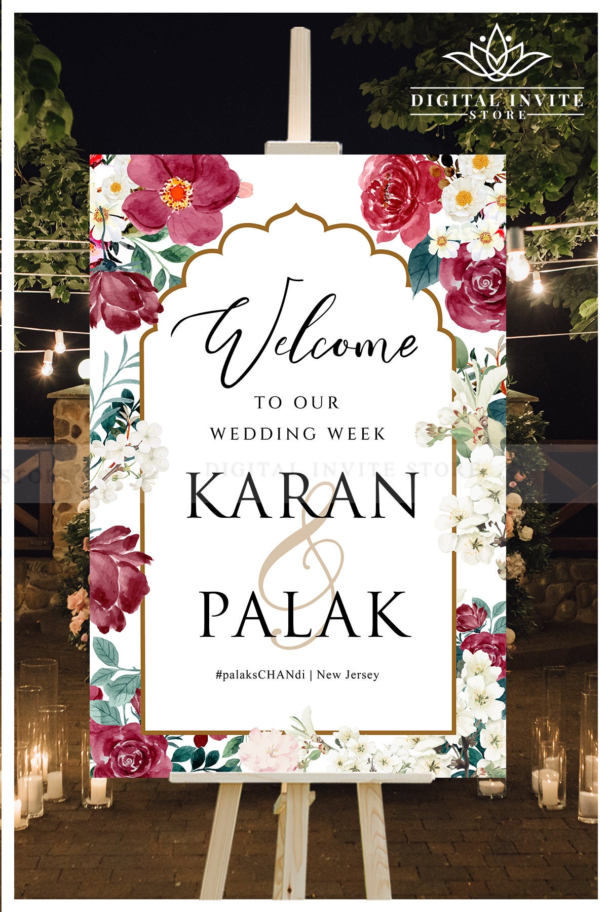 Indian Wedding Signage Board Welcome to Our Wedding Week - Etsy