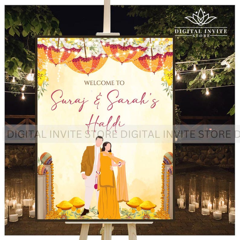 Haldi Signages as Haldi Welcome Signs, Haldi Ceremony Signs & Pithi ...