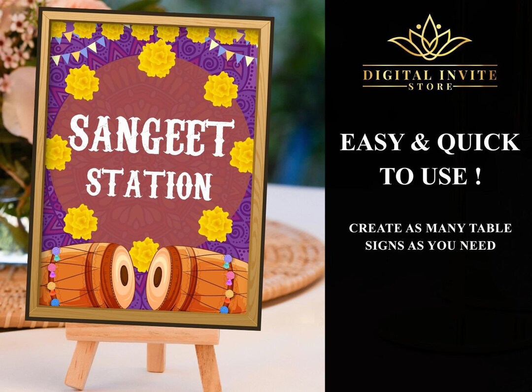 Sangeet Station Signs Mehndi Decorations, Dholki Decorations & Mehndi ...