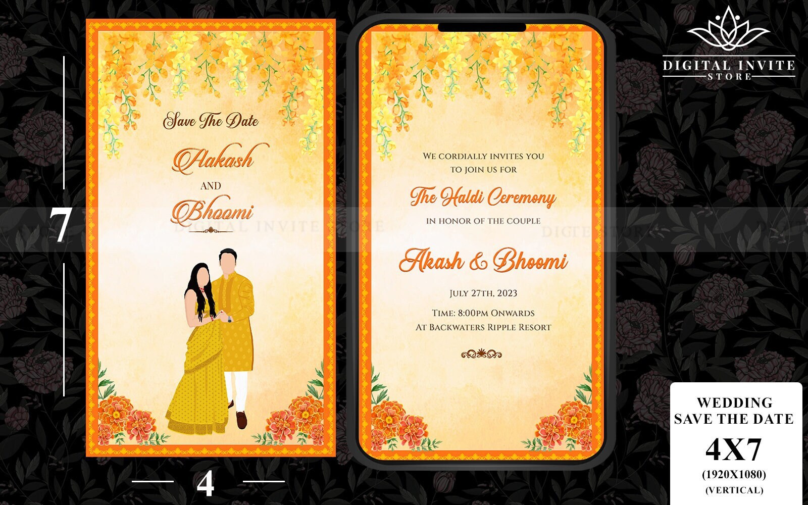 Indian Haldi Invitation Cards Indian Wedding Invites Indian - Etsy