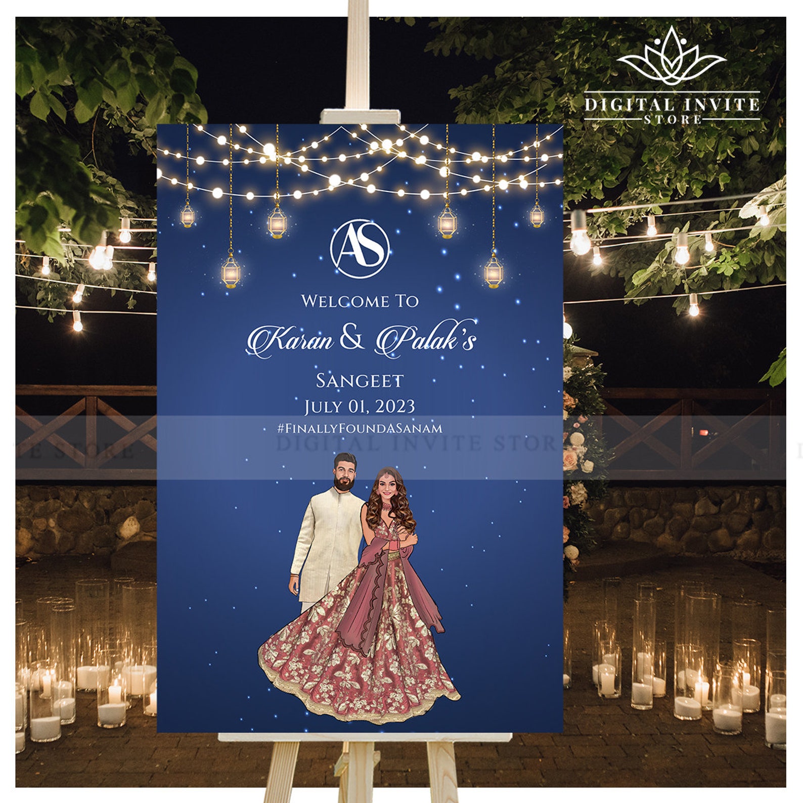 Welcome to Our Sangeet Signage as Custom Portrait Sangeet - Etsy
