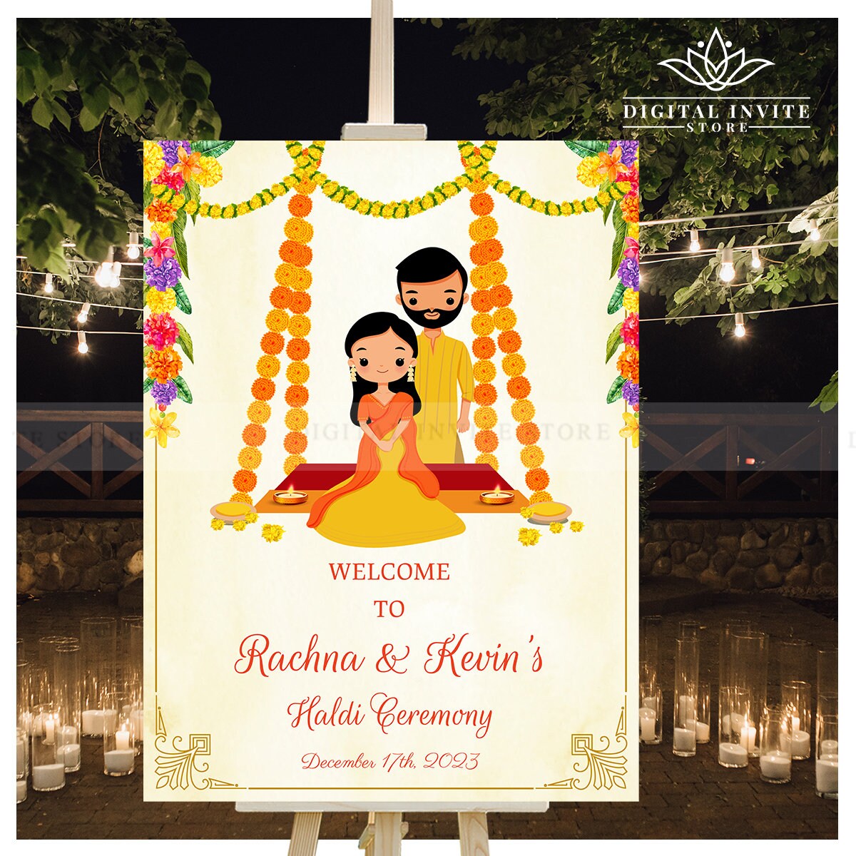 Haldi Ceremony Signs & Pithi Signages Indian Couple as Indian - Etsy