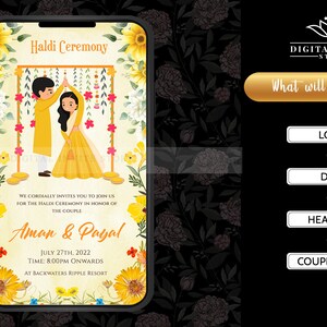 Haldi Fun Electronic Invitation, Haldi Save the Date Invitation Card ...