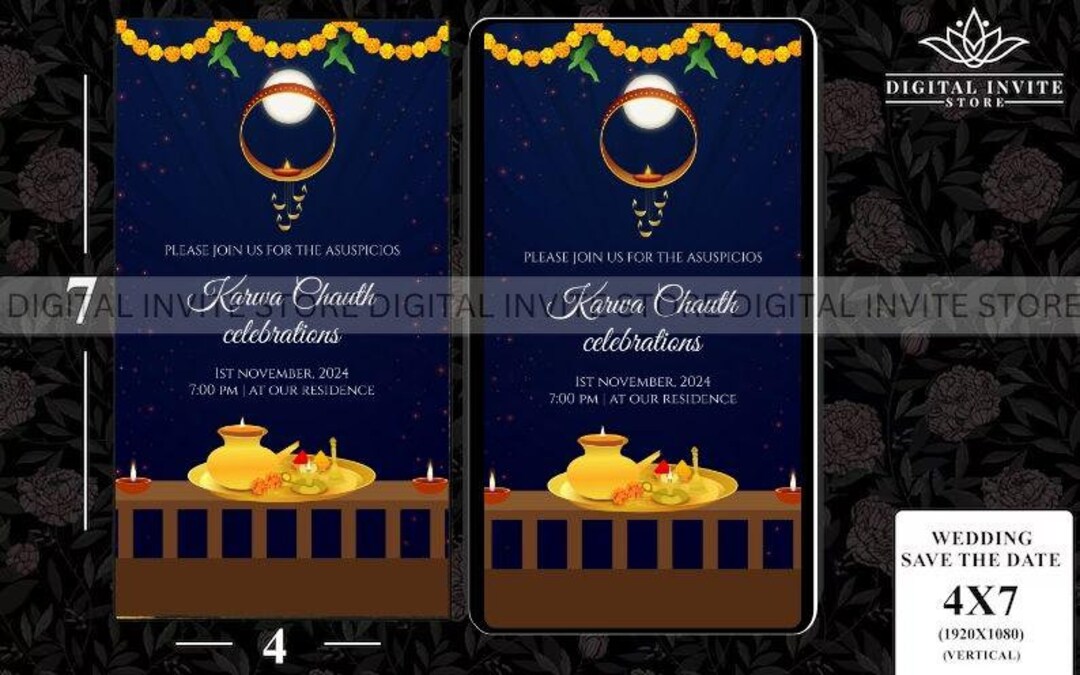 Karwachauth Celebrations, Karwa Chauth Invites, Digital Karva Chauth ...
