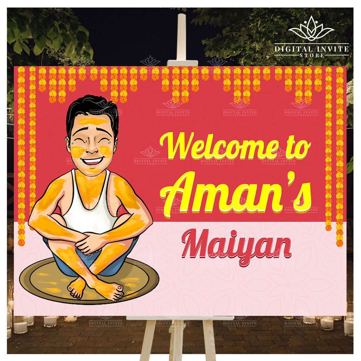 Groom Mayian Party Welcome Signs Maiyan Ceremony Welcome - Etsy