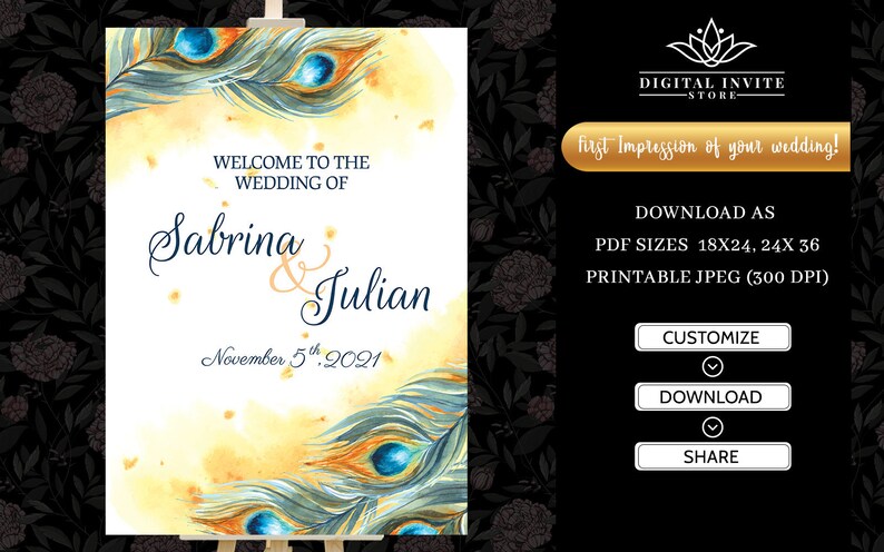 Fully Editable Indian Wedding Signage Board Welcome to Our | Etsy