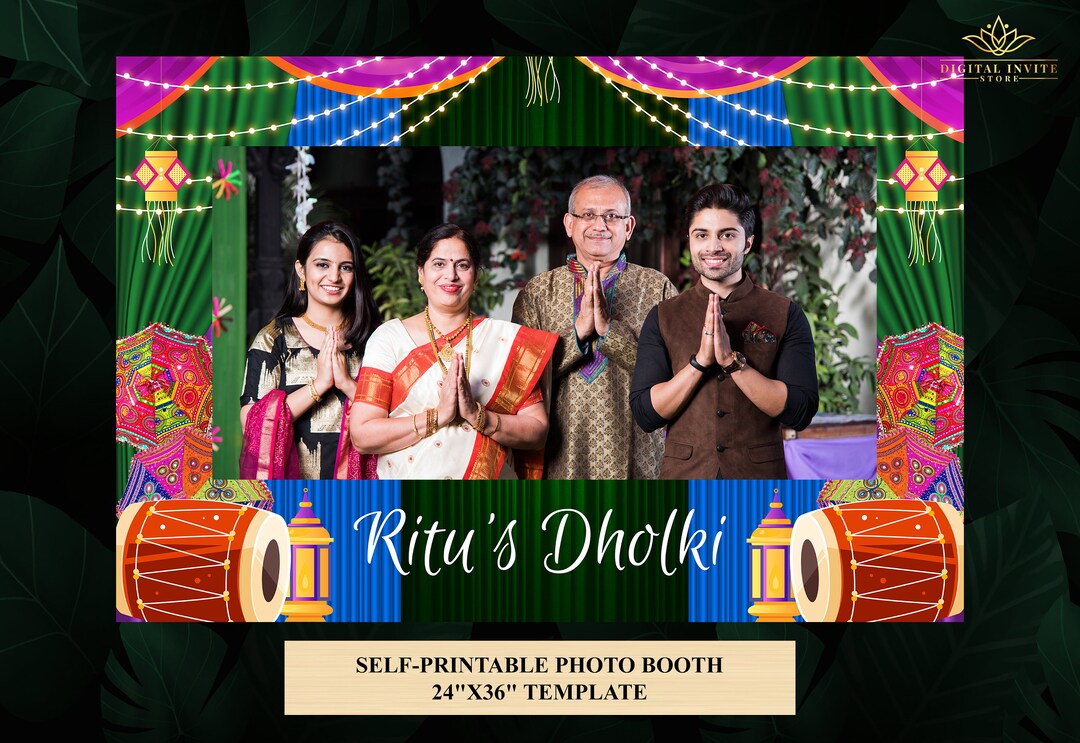 Dholki Photoframe Prop & Dholki Decor, Dholki Decoration as Dholki ...