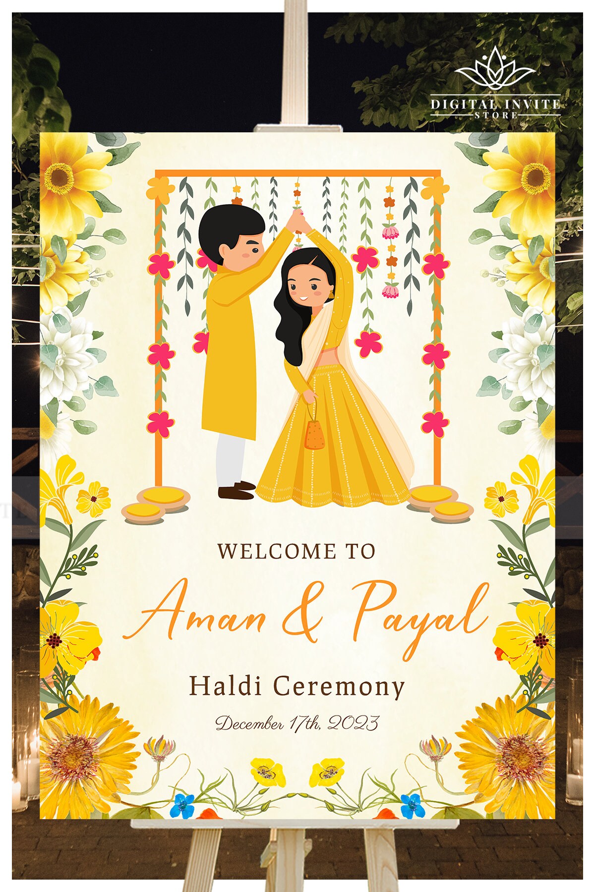 Haldi Welcome Signages as Haldi Signs Haldi Ceremony Signs & - Etsy Canada
