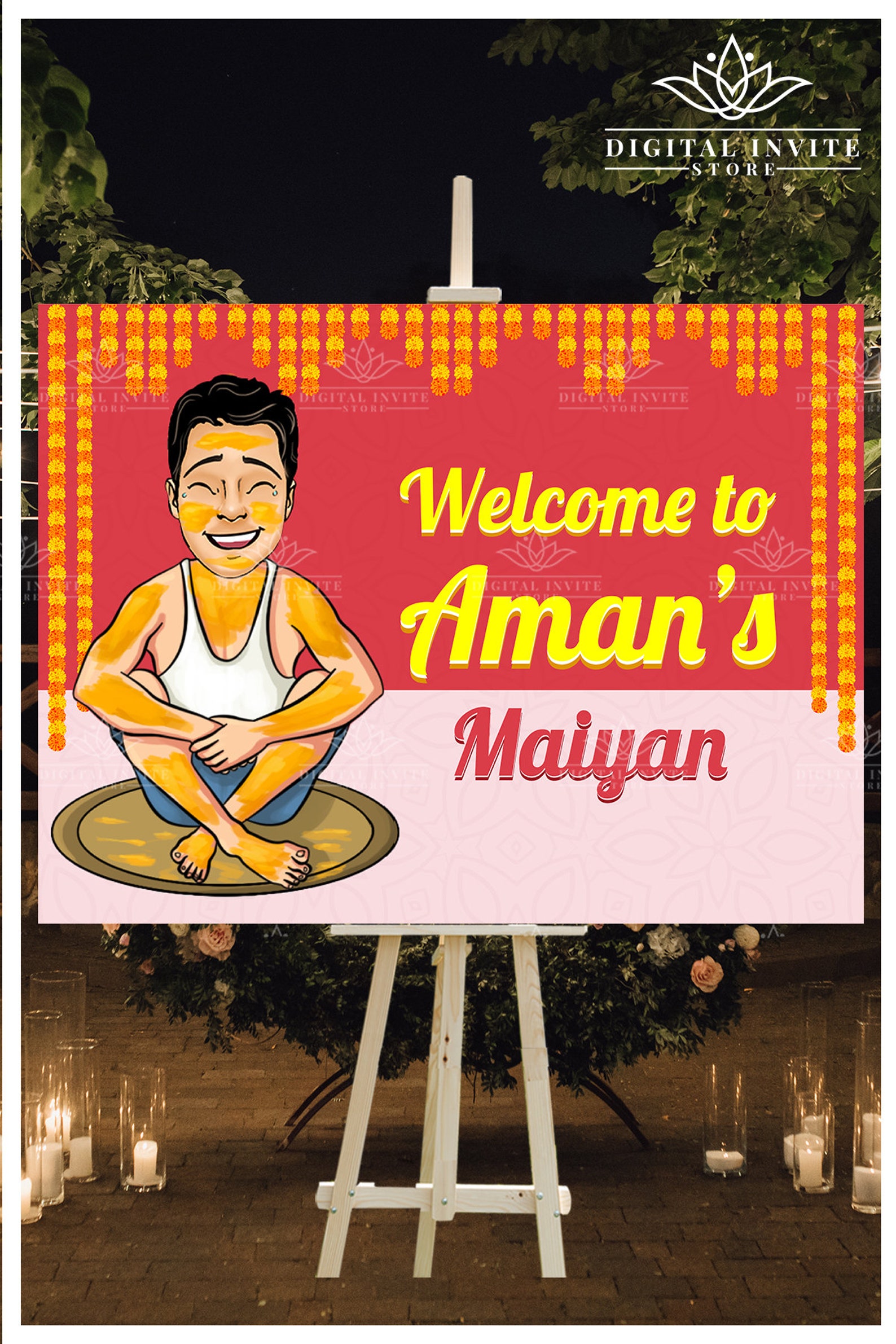 Groom Mayian Party Welcome Signs Maiyan Ceremony Welcome - Etsy