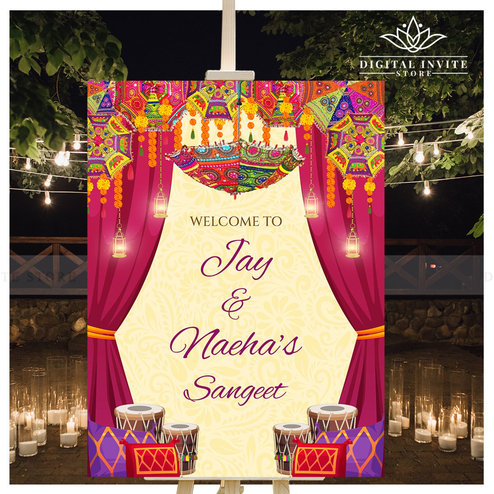 Sangeet Party Signages Sangeet Ceremony Welcome Signs Floral - Etsy