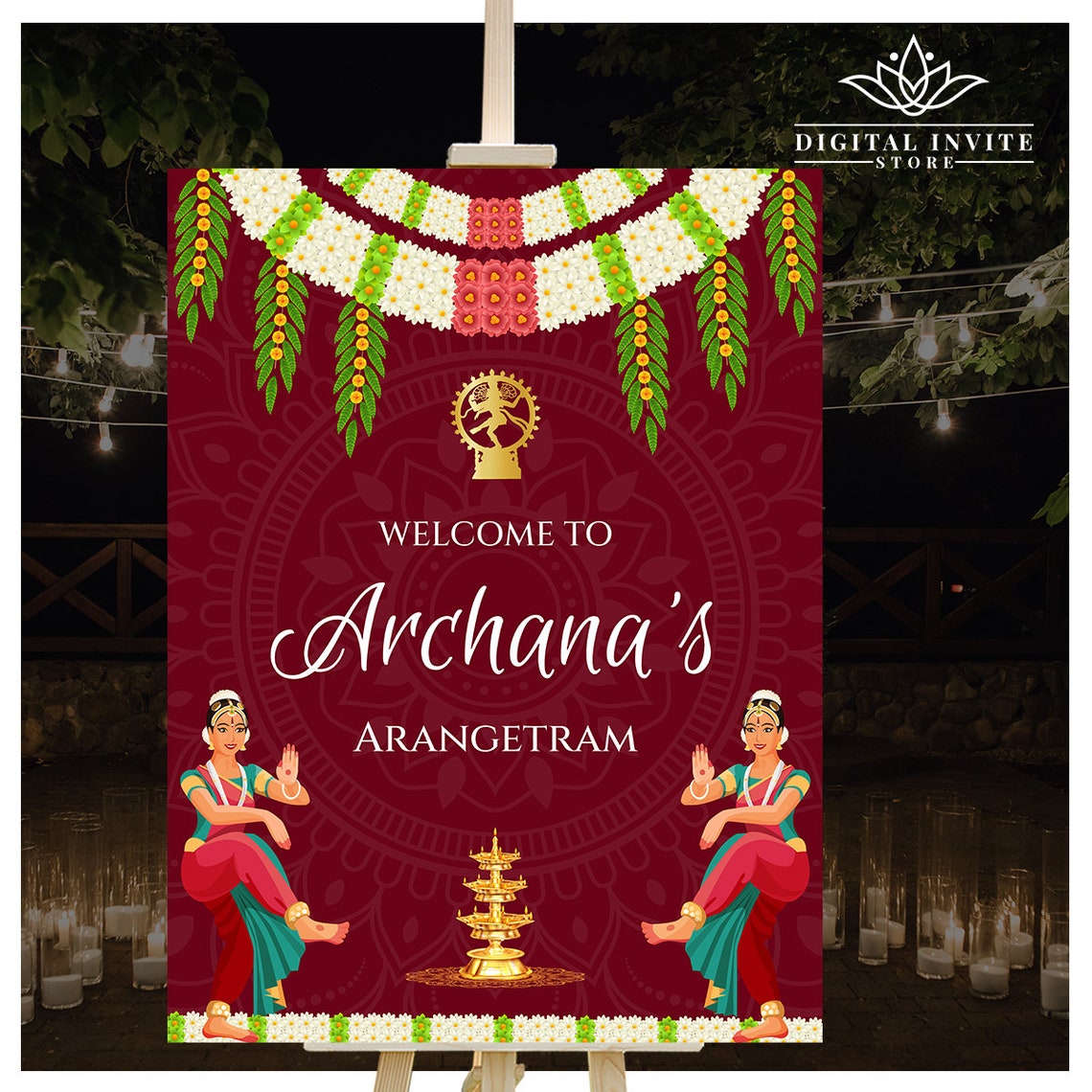 Classical Dance Recital Signage Welcome Arangetram Sign as - Etsy
