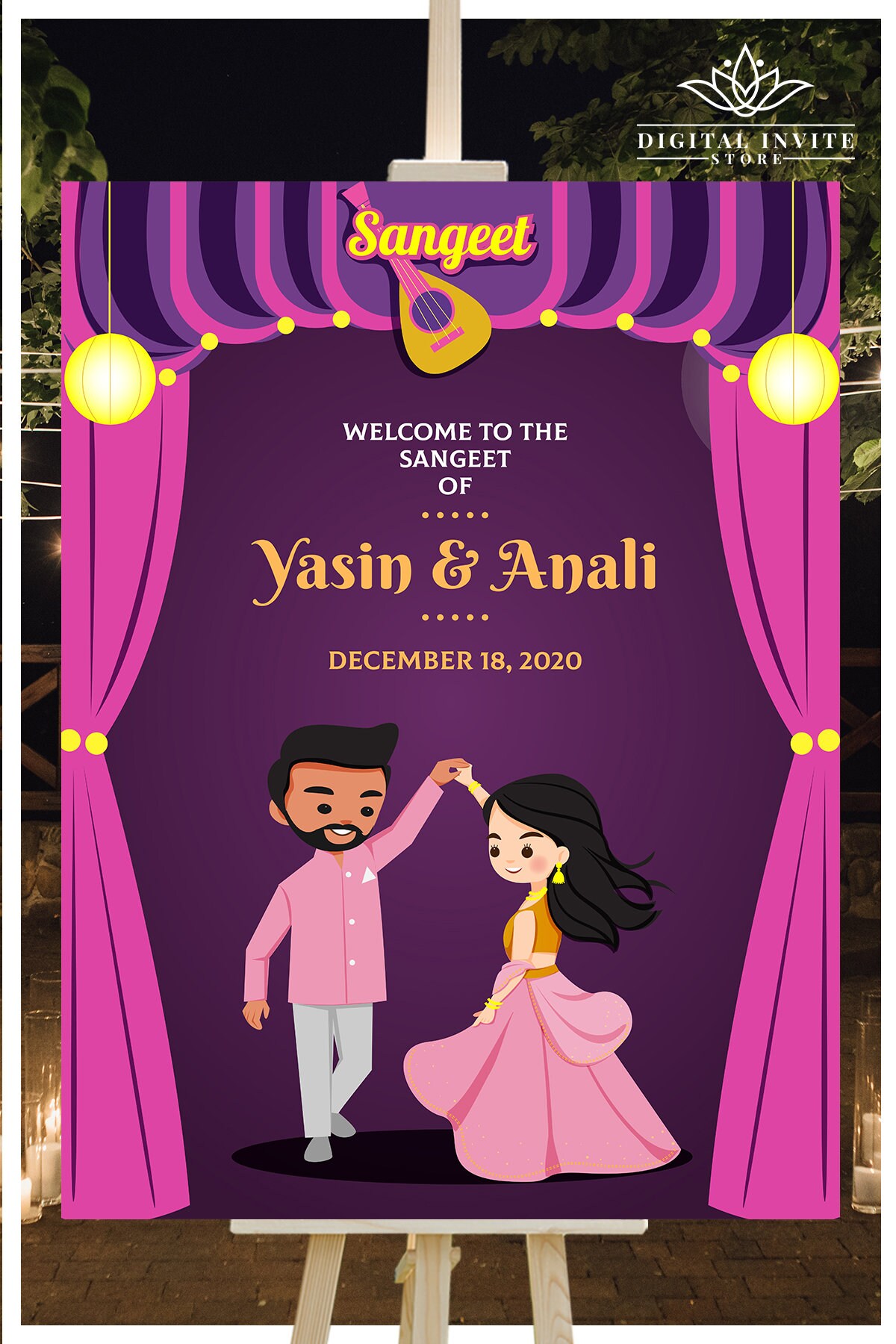 Sangeet Night Signages Sangeet Ceremony Welcome Signs Floral - Etsy