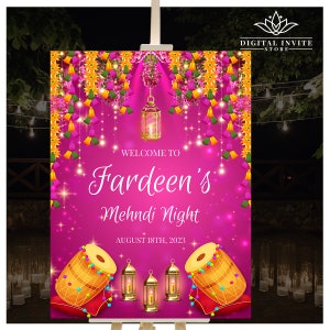Mehendi Welcome Signage Board, Mehndi Signs Desi Decor, Mehandi Decor ...