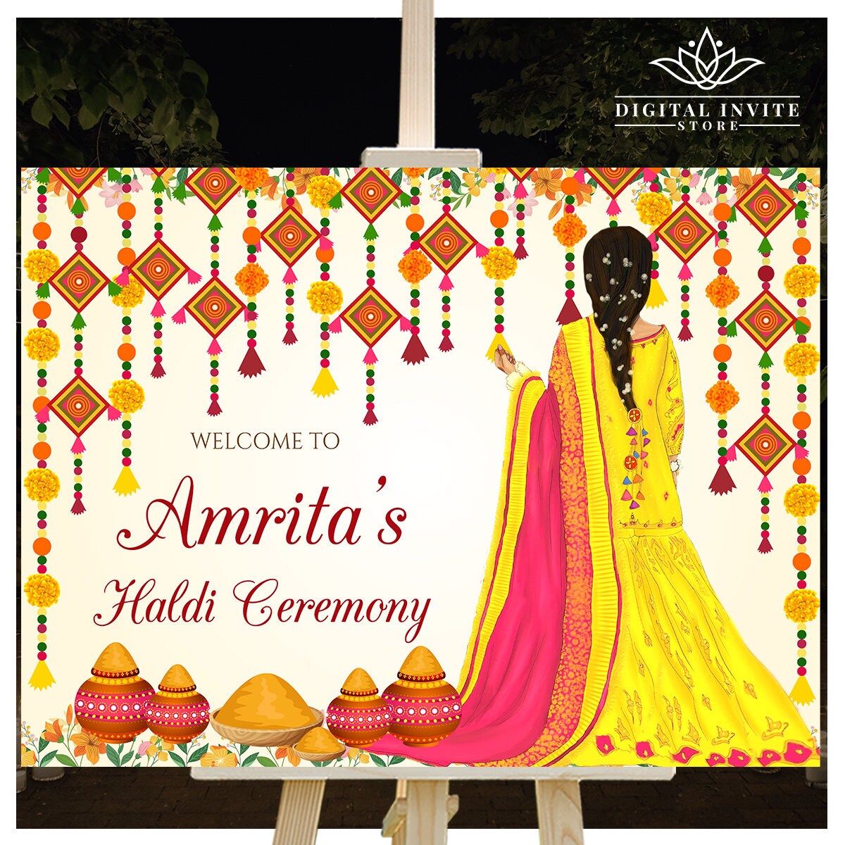 Haldi Ceremony Welcome Signs Maiyan Signages Bride Haldi - Etsy