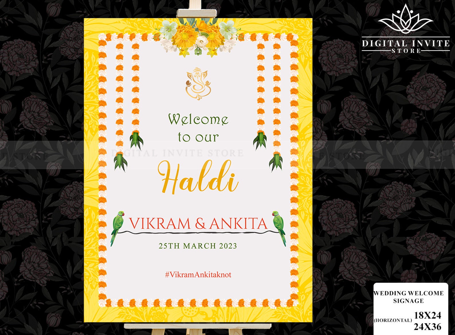 Haldi Signage Board Haldi Welcome Signage Indian Haldi Decor - Etsy