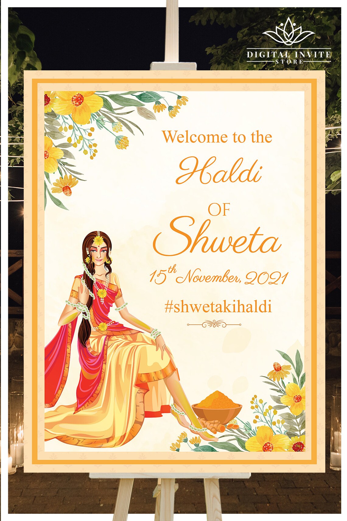 Haldi Signs Indian Haldi Floral Welcome Signage Indian Haldi - Etsy