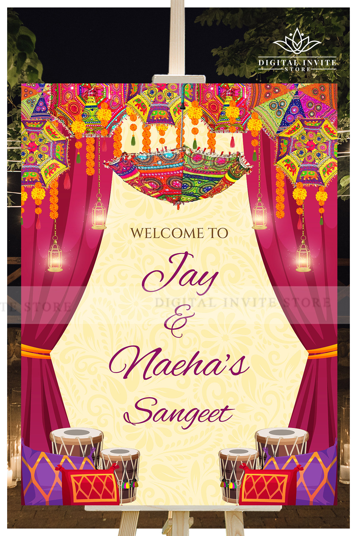 Sangeet Party Signages Sangeet Ceremony Welcome Signs Floral - Etsy