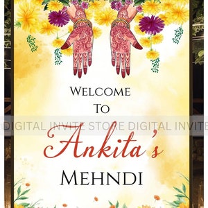Hand Mehndi Design Signs Desi Decor, Indian Decor Sign Mendhi & Mendhi ...