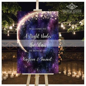 Galaxy Welcome Signs, Welcome Party Signs Digital Download, Starry ...