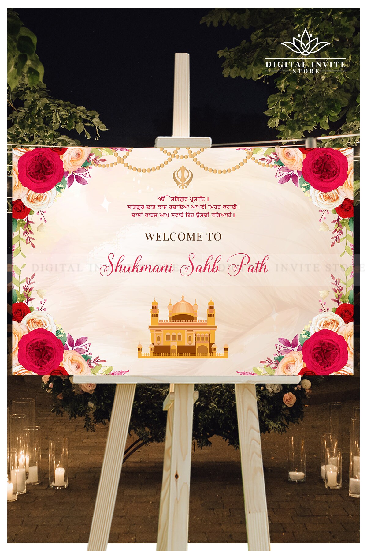 Sukhmani Sahib Path Welcome Signs Sikh Wedding Signs as - Etsy