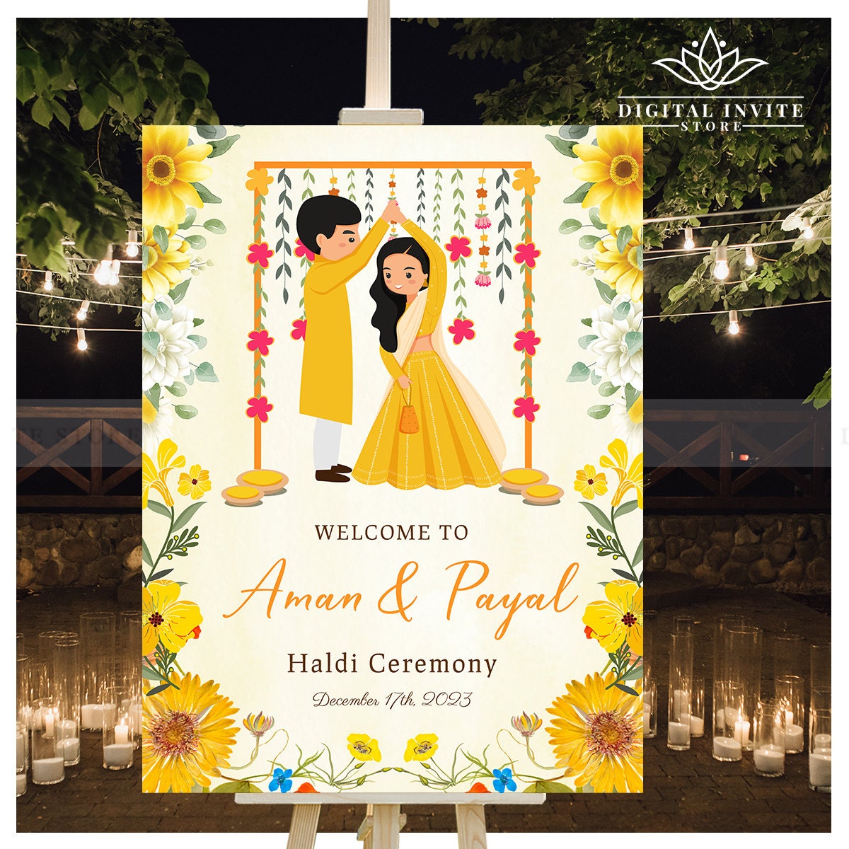 Haldi Welcome Signages as Haldi Signs Haldi Ceremony Signs & - Etsy Canada