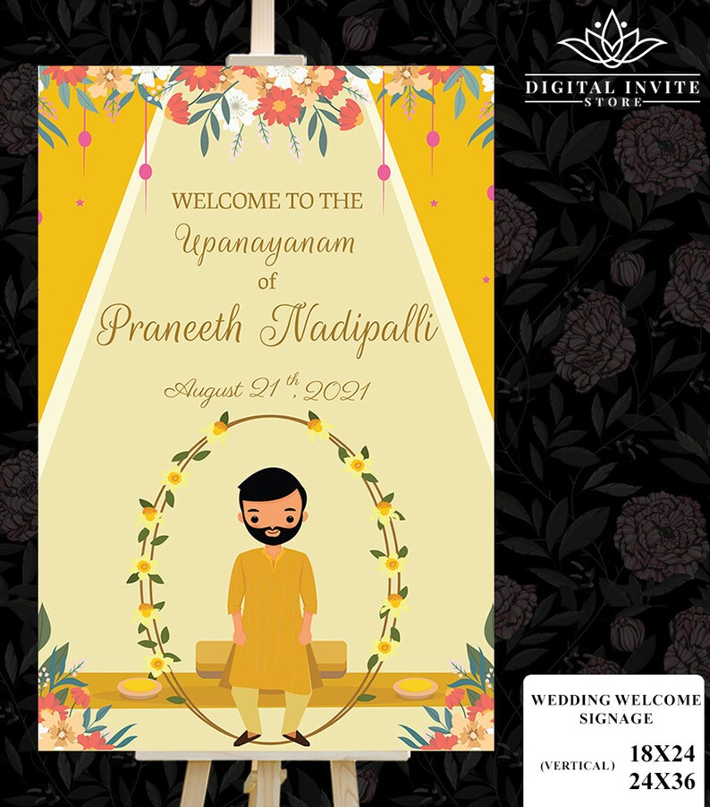 Indian Haldi Decor Entry Sign Board Groom's Haldi & Pithi - Etsy