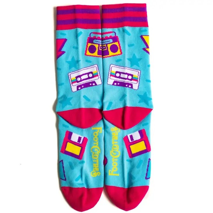 80s Nostalgia Icon Crew Socks - Etsy