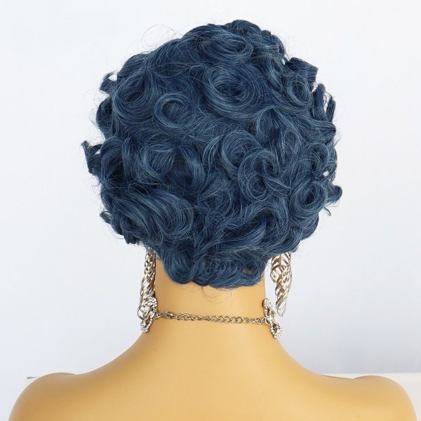 Short Pin-curl Wig/ready TO SHIP/ Ships From U.s.a/synthetic Wig/daily ...