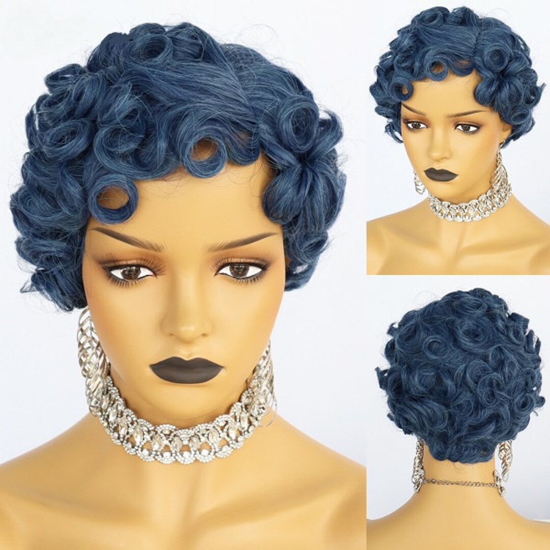 Short Pin-curl Wig/ready TO SHIP/ Ships From U.s.a/synthetic Wig/daily ...