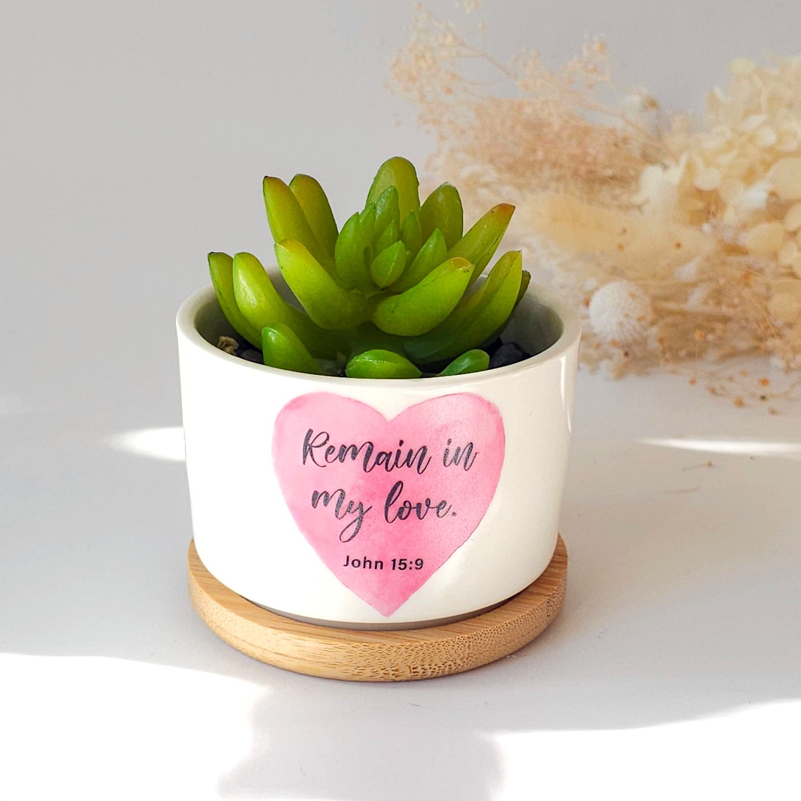 Personalized Planter Pot – 'remain in My Love' – Perfect Baptism ...