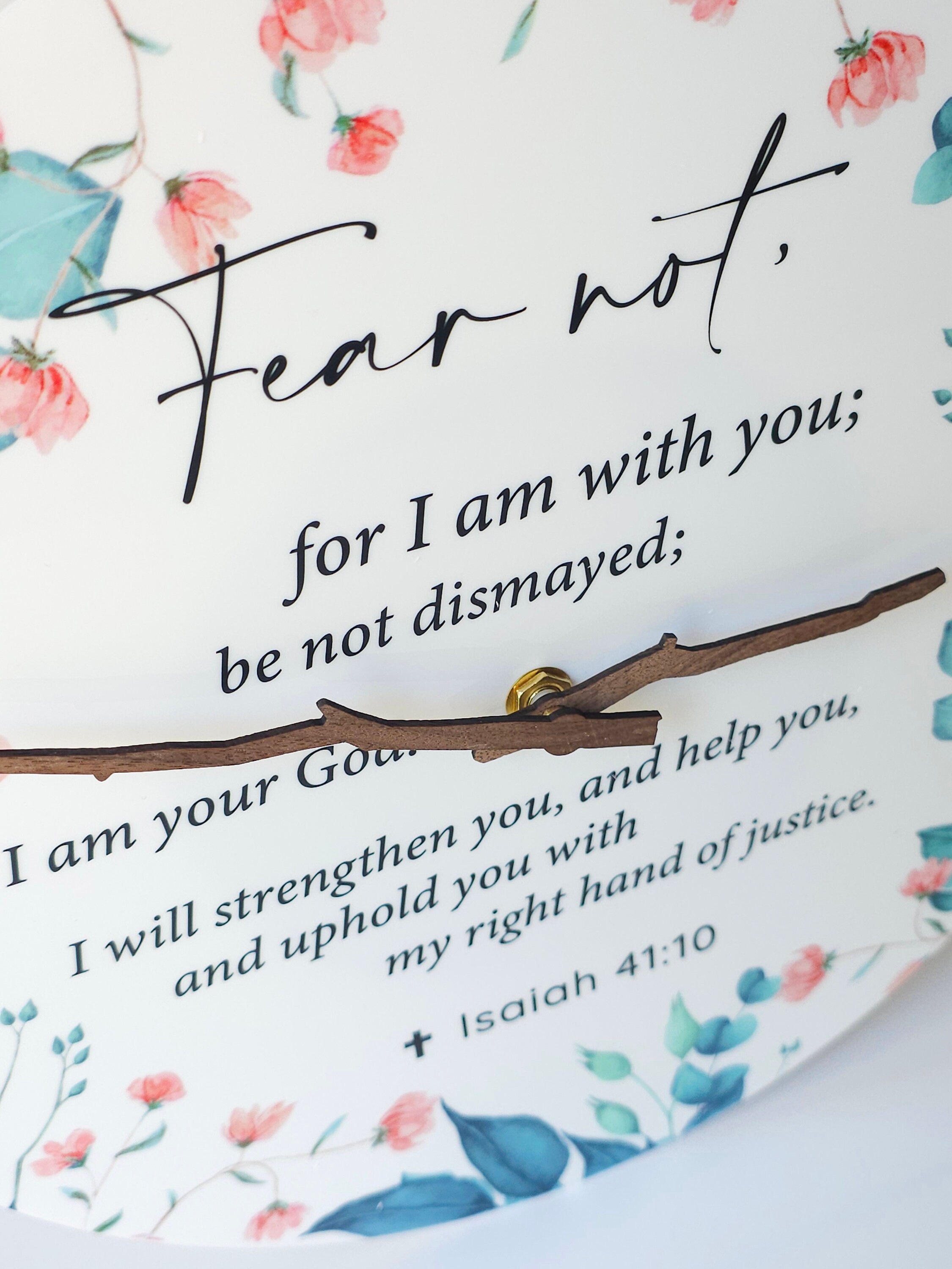 Bible Verse Wall Clock, Isaiah 41:11, Not Fear, Christian Clock, Wall ...