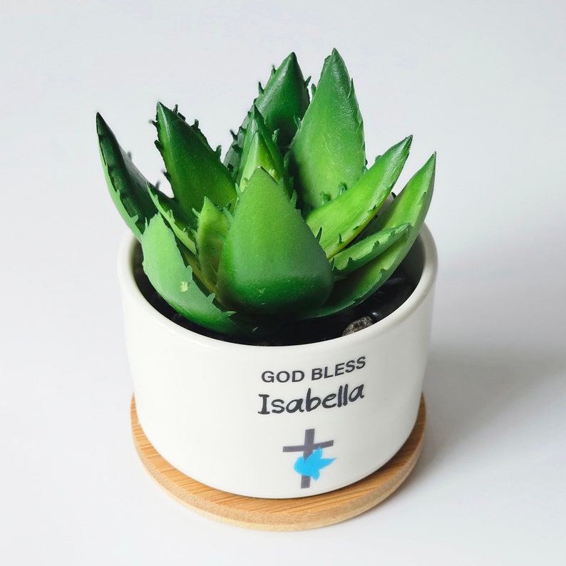 Personalized Planter Pot With Bible Verse, Baptism Gift, Confirmation ...