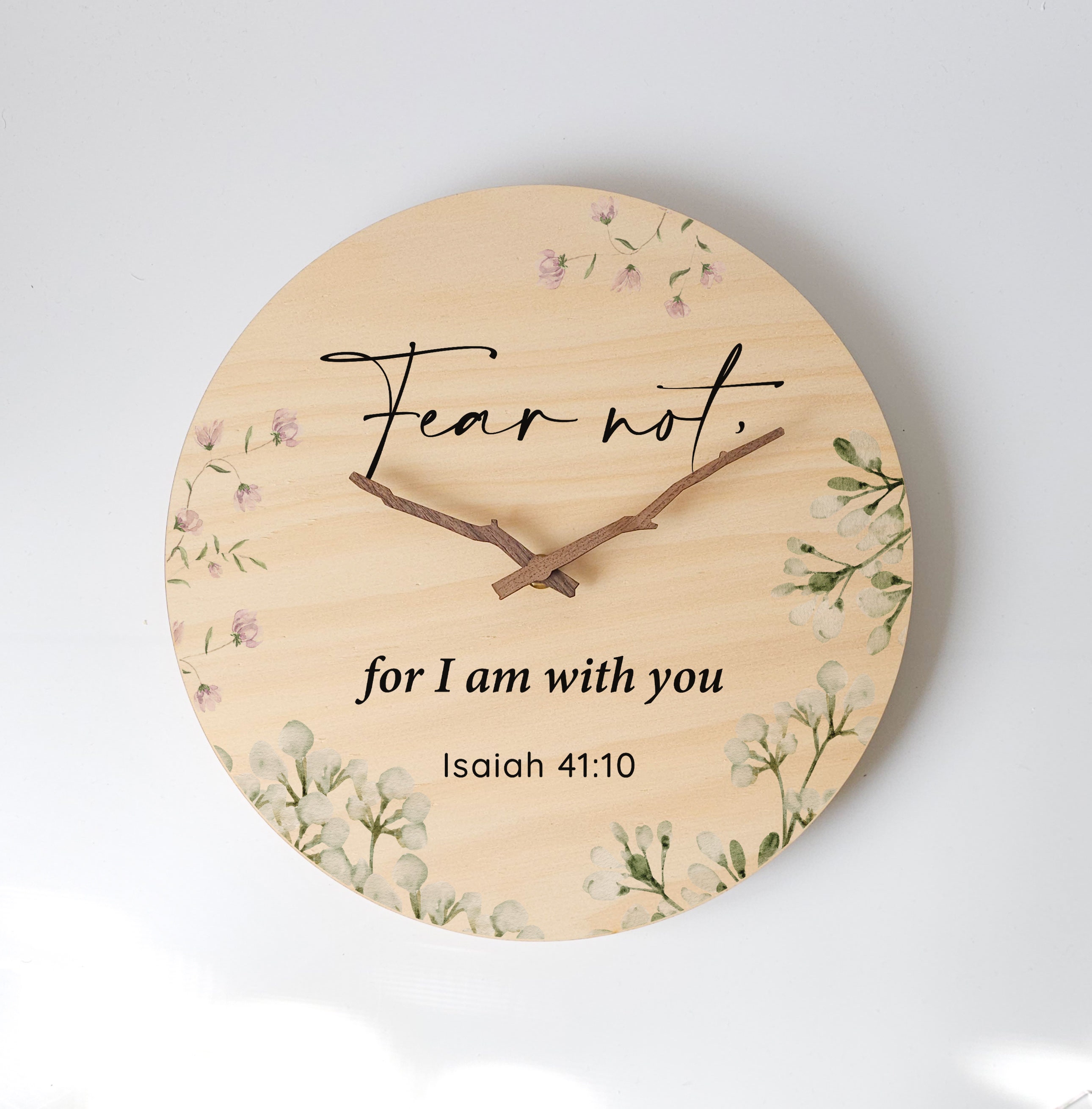 Bible Verse Wall Clock, Isaiah 41:11, Not Fear, Christian Clock, Wall ...