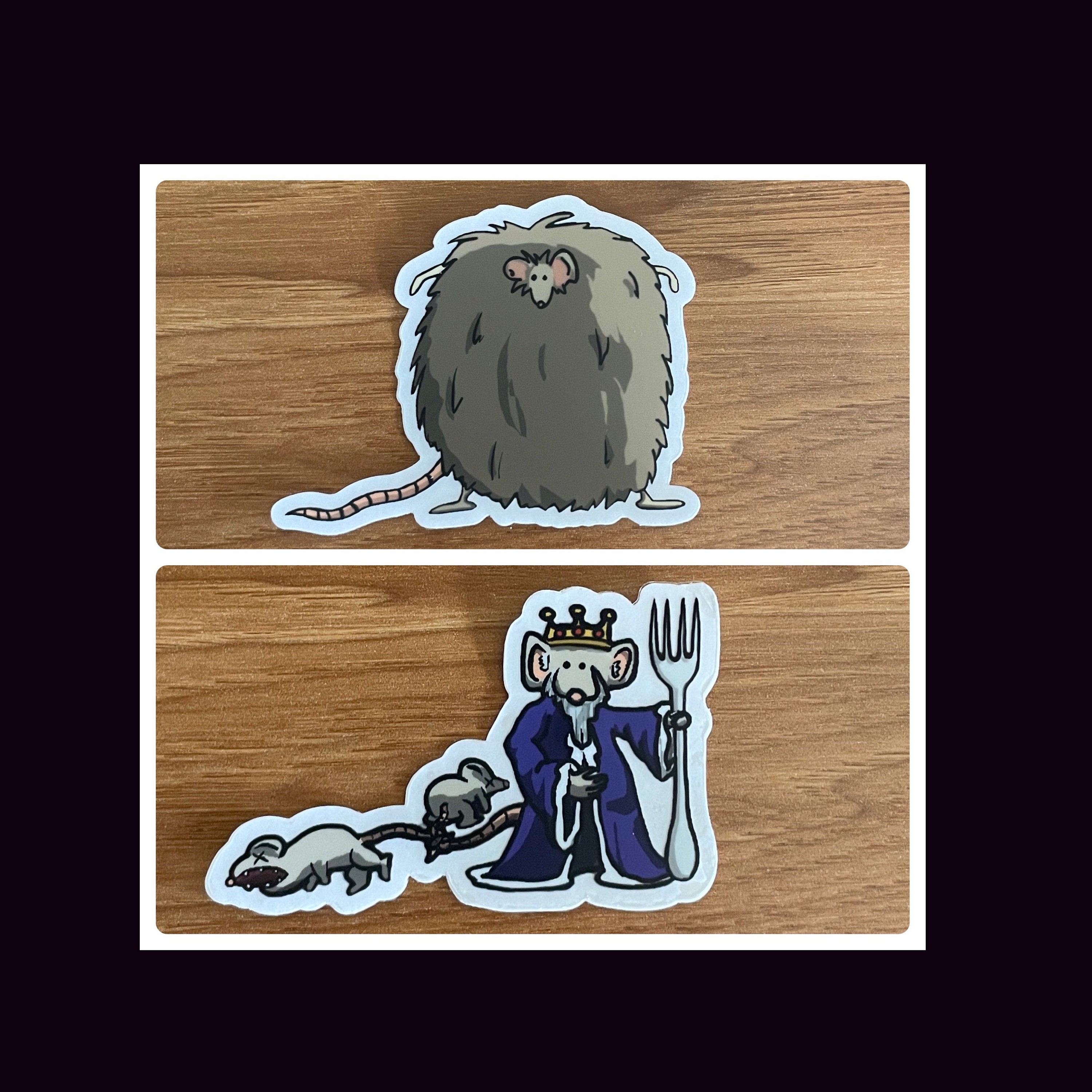 RAT PACK a Sticker Pack Bulky Rat and Rat King Clear - Etsy